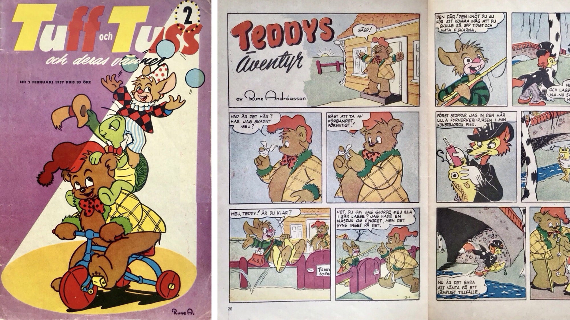 Teddy i Tuff och Tuss 1957 - Rogers Seriemagasin